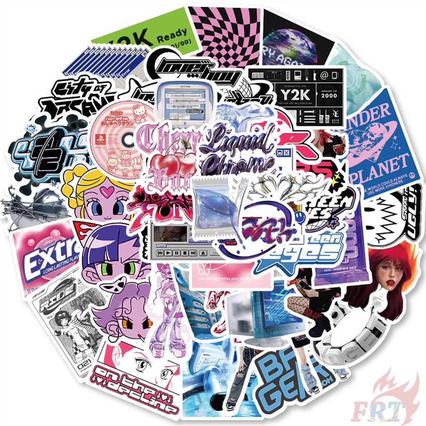 50Pcs/Set Y2K . JDM Harajuku Girls Series 01 Stickers Waterproof DIY ...