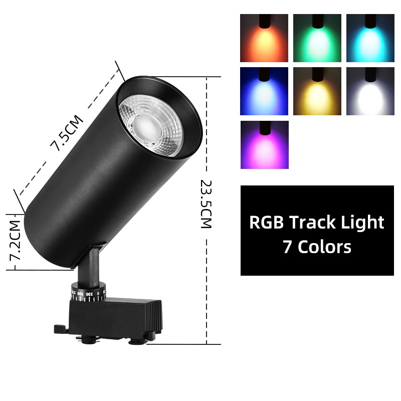 Led Lampu Track Light RGB Stage Light 20W COB Spotlight 220V Track Lamp ...