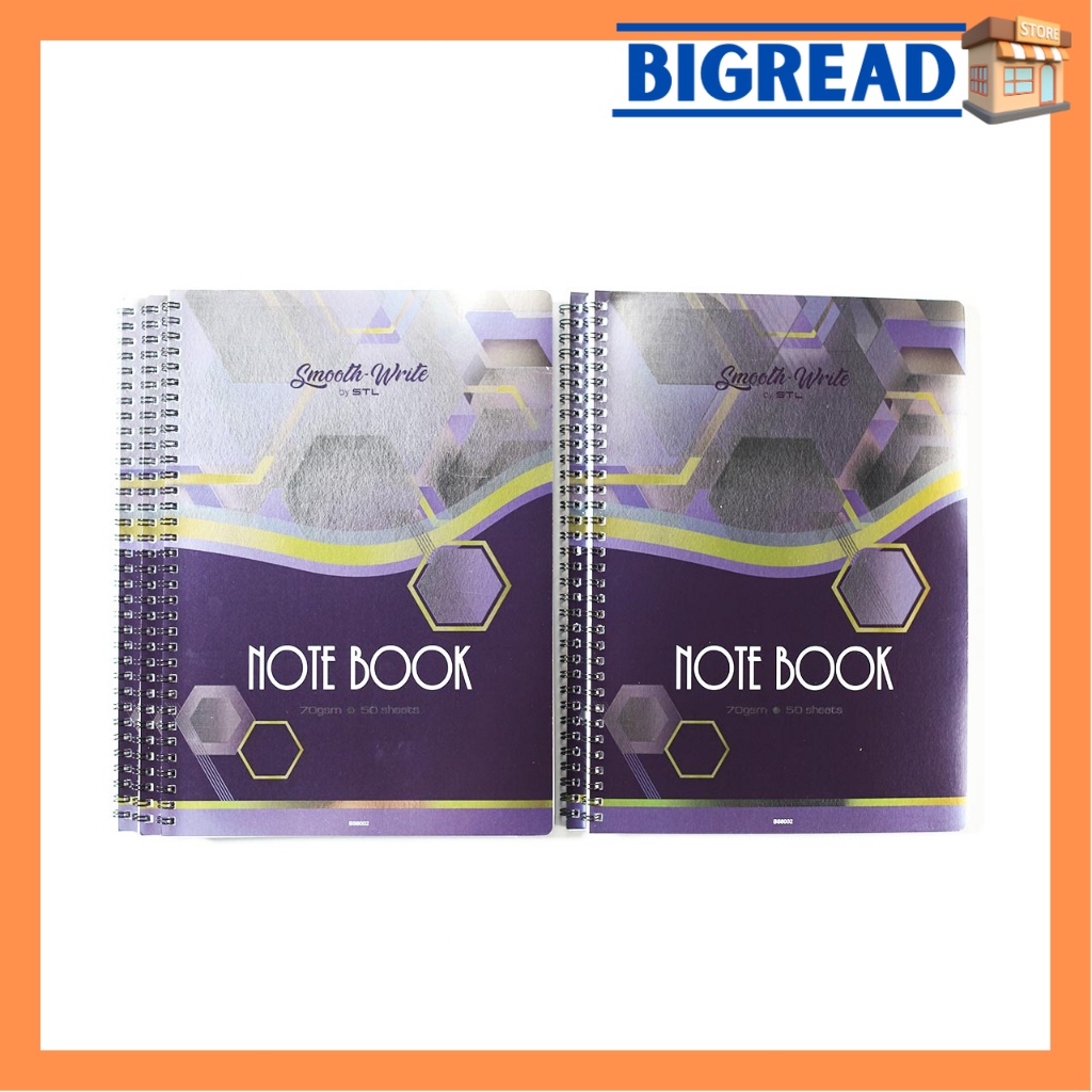 Buku Nota Garis Satu Notebook A4 | A5 70gsm 50 pages (3 in 1) | Shopee ...