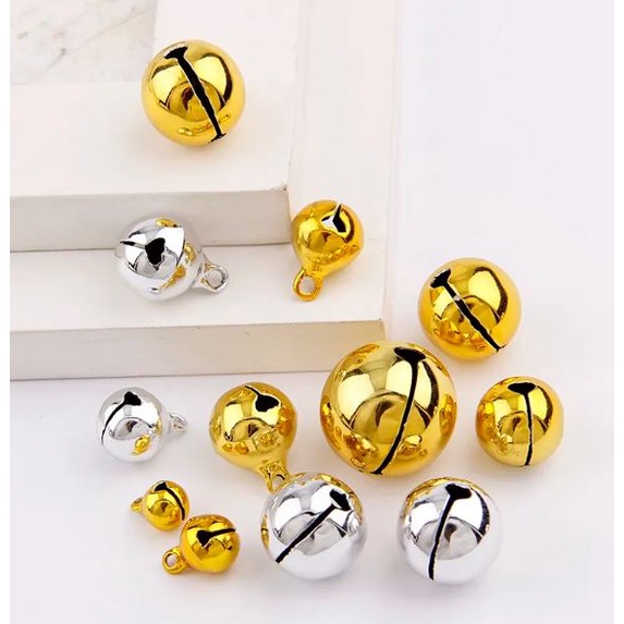 8/10/12/14/16/18/20mm Silver Gold Jingle Bells Pendants Hanging ...