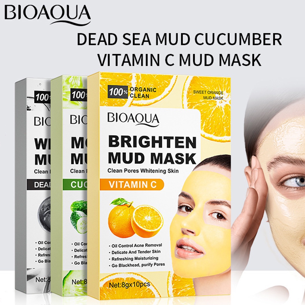 BIOAQUA Deep Cleansing Shrinking Pores Rejuvenating Mud Mask Whitening ...