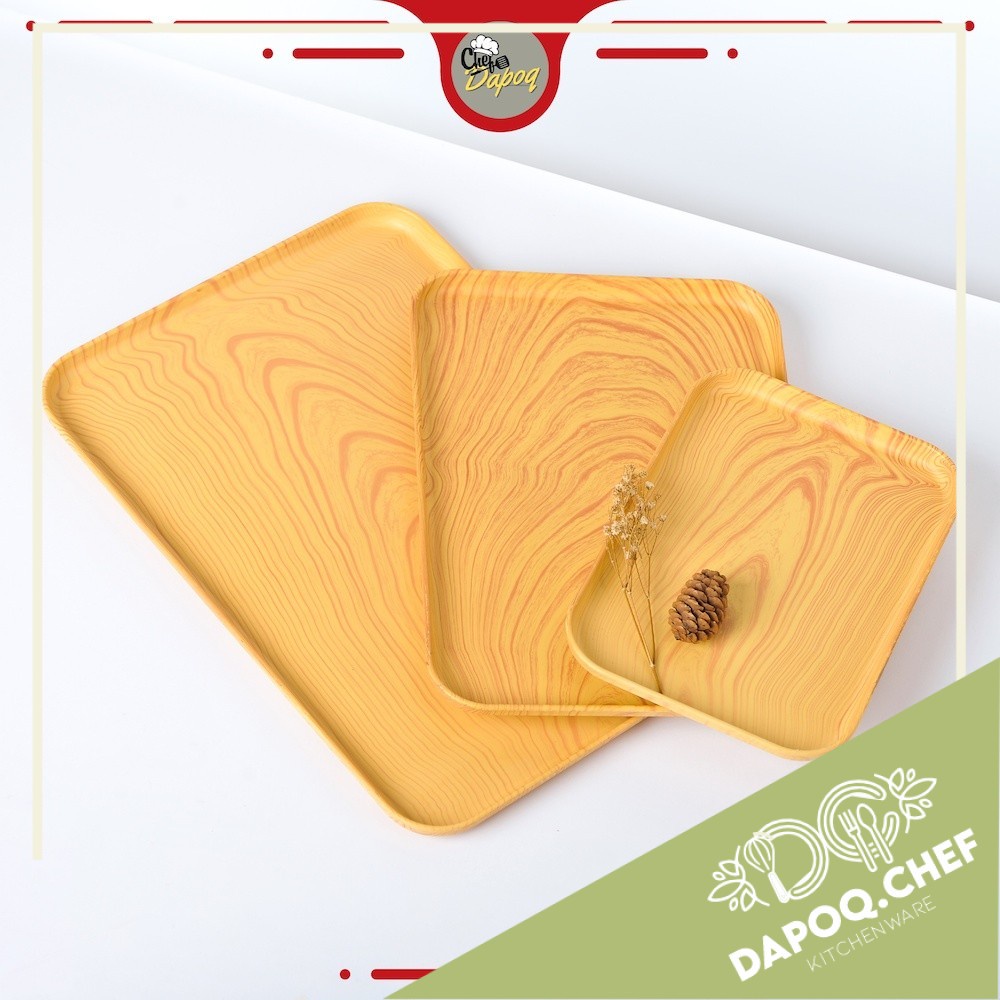 [DC] Wooden Tray Serving Plate Simple Style Tableware Bread Cecorate ...