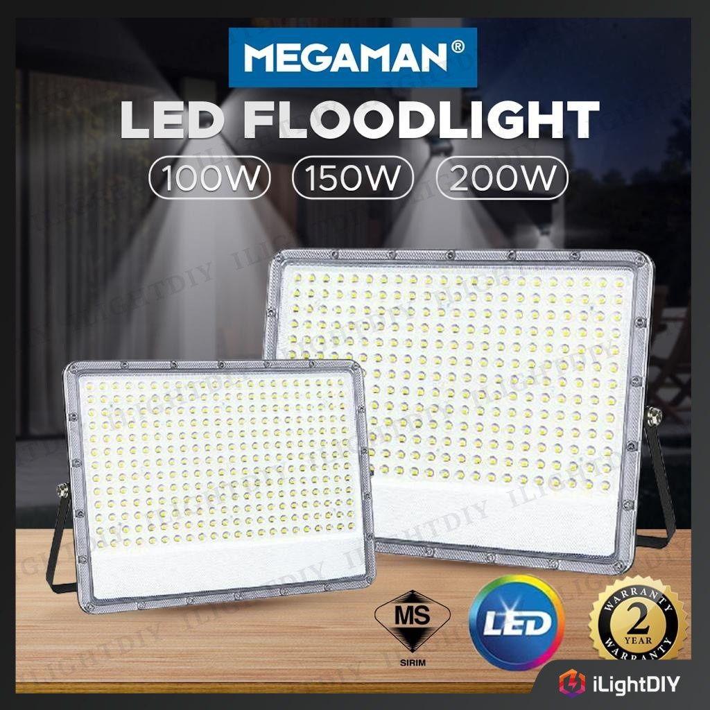 MEGAMAN 100W/150W/200W LED FLOODLIGHT IP65 OUTDOOR LED SPOTLIGHT ...