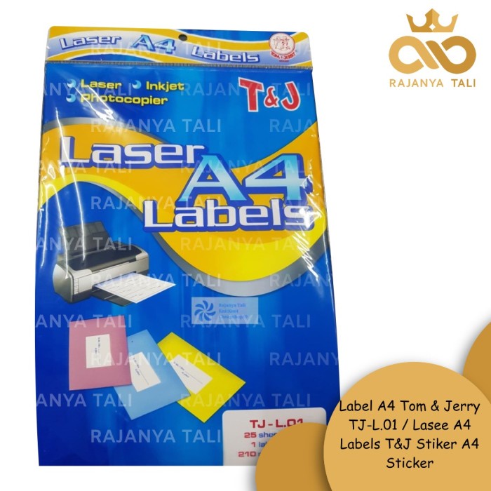 Tom & Jerry A4 Labels TJ-L.01 / Lasee A4 Labels T&J Stickers A4 ...