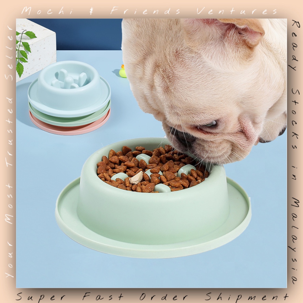MNF Pet Slow Feeder Bowl Anti choking Anti Gulping Thickened Bowl for ...