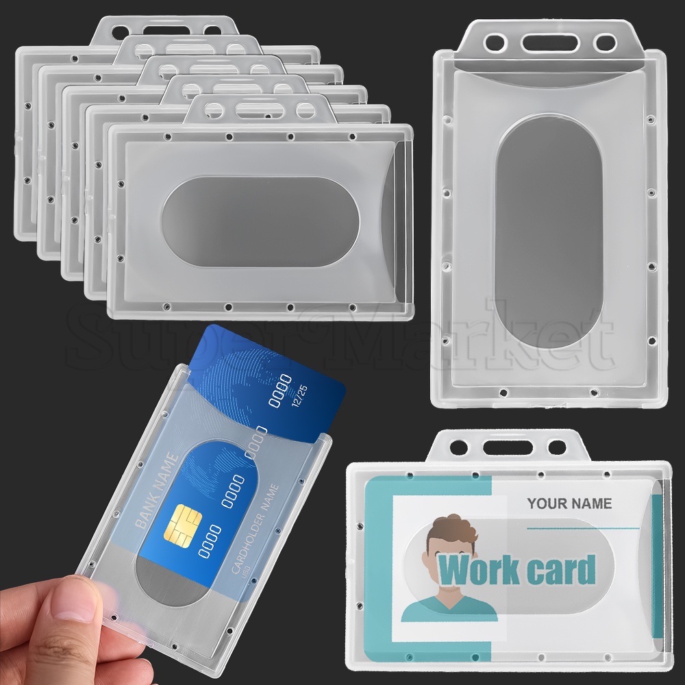 Office School Multi-use Work Card Holders / Multi-use Hard Plastic ...
