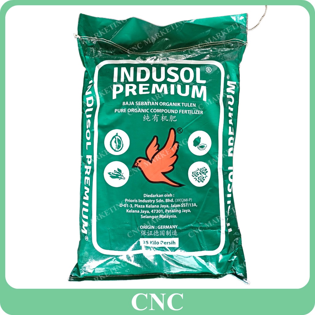 25KG Indusol Premium Baja Organik Sebatian Organic Compound Fertilizer ...
