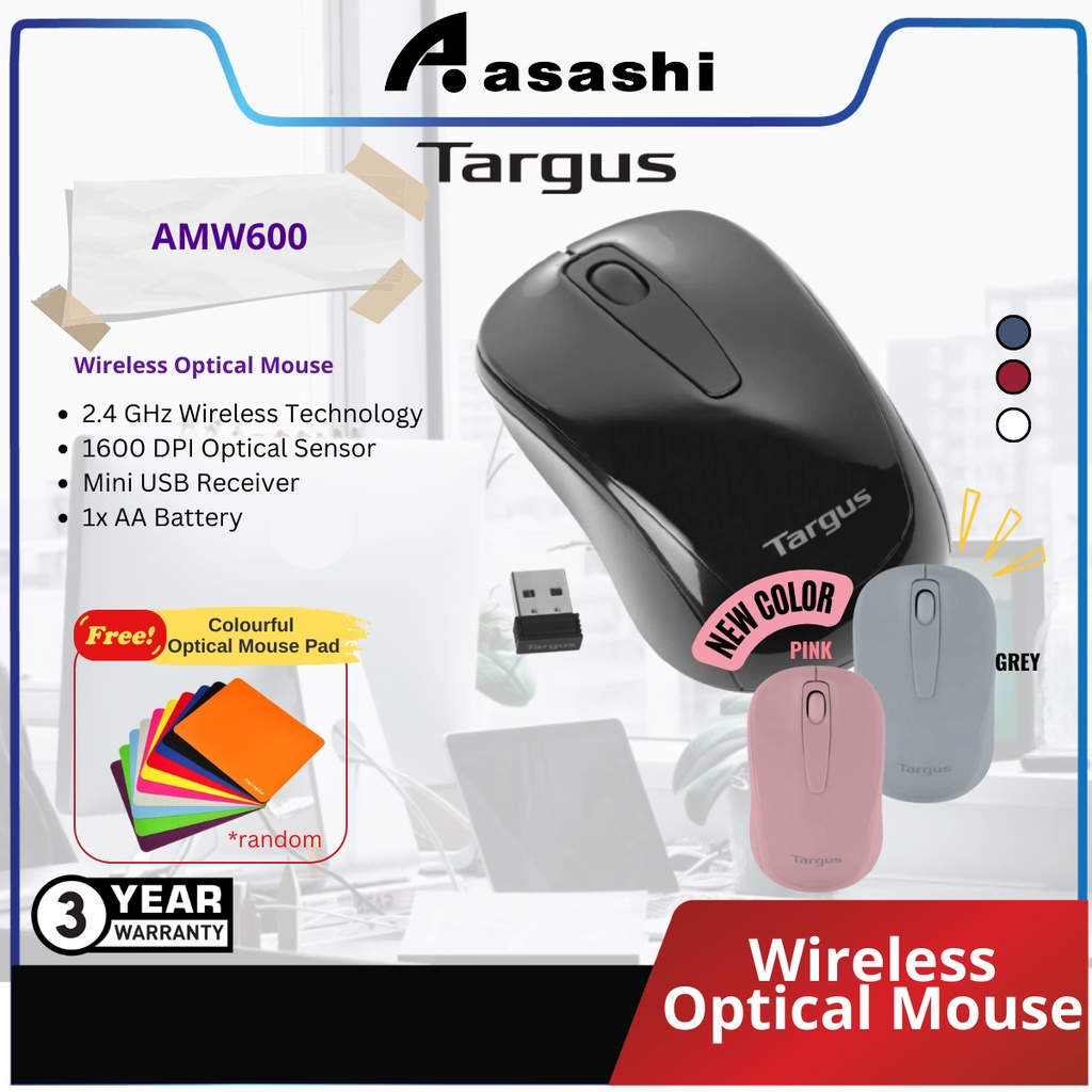 Targus TG-AMW600 / AMW600 / W600 Wireless Optical Mouse | Shopee Malaysia