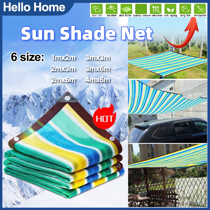 Sun Shade Net Outdoor Anti-UV Awnings Jaring Hitam Shade Orchid Net ...