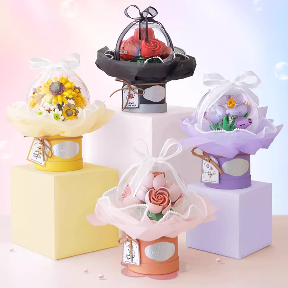 LOZ IDEAS Mini Block Eternal Flower Series Bouquet Anniversary Wedding ...