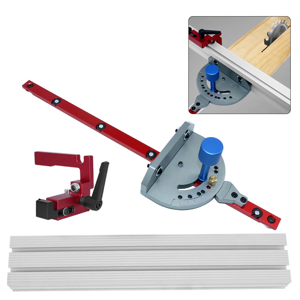 Precision Aluminum Table Saw Miter Gauge W/ 60 Degree Angled Ends for ...