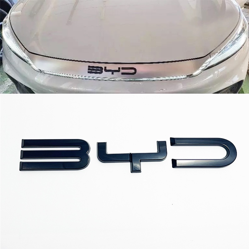 BYD ATTO3 YUAN PLUS 3D ABS Sticker Car Front Emblem Badge Decals For ...