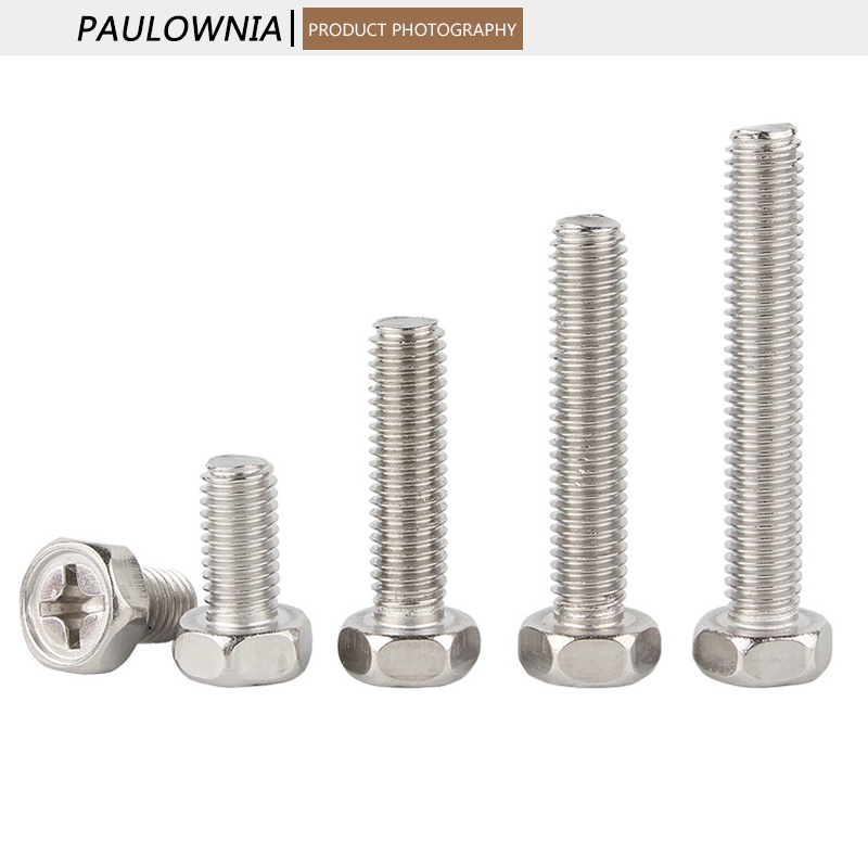 M4 M5 M6 M8 304 Stainless Steel External Hex Hexagon Head Phillips ...