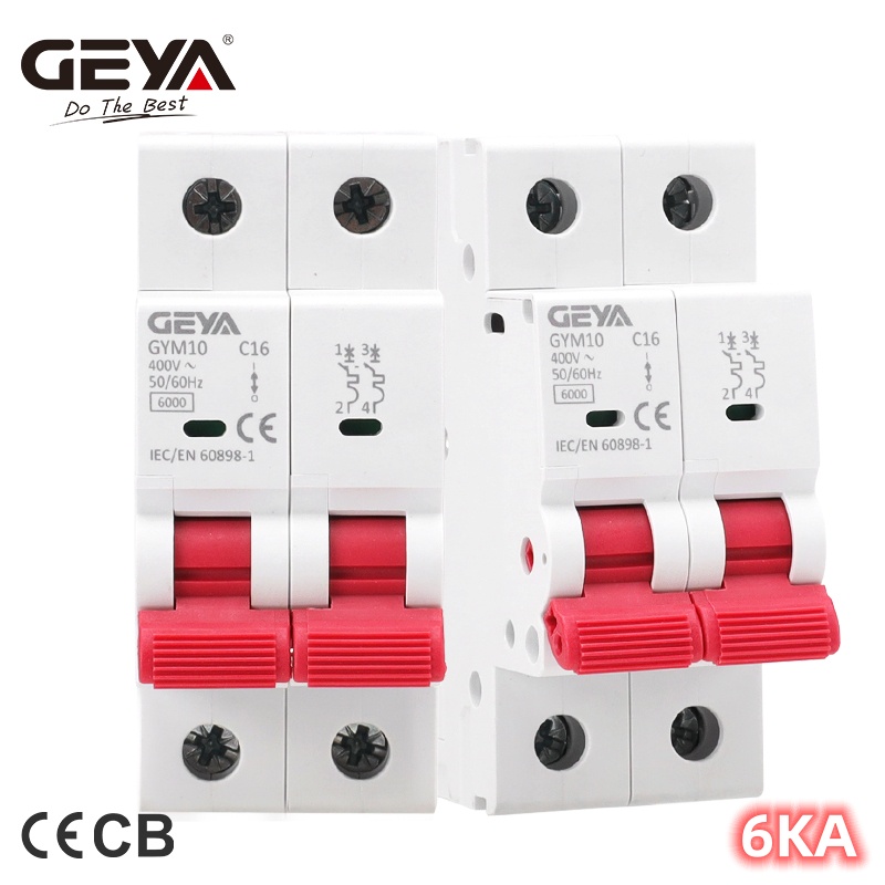 GEYA GYM10 AC MCB 2Pole 6A 10A 16A 20A 25A 32A 40A 50A 63A 220V/400V Mini Circuit Breaker C ...