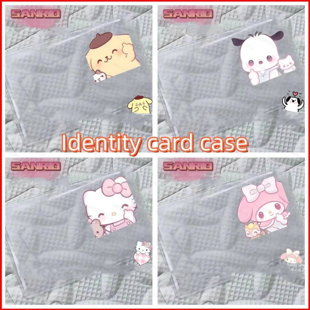 YS Sanrio Melody Hello Kitty Transparent anti-magnetic ID card holder ...