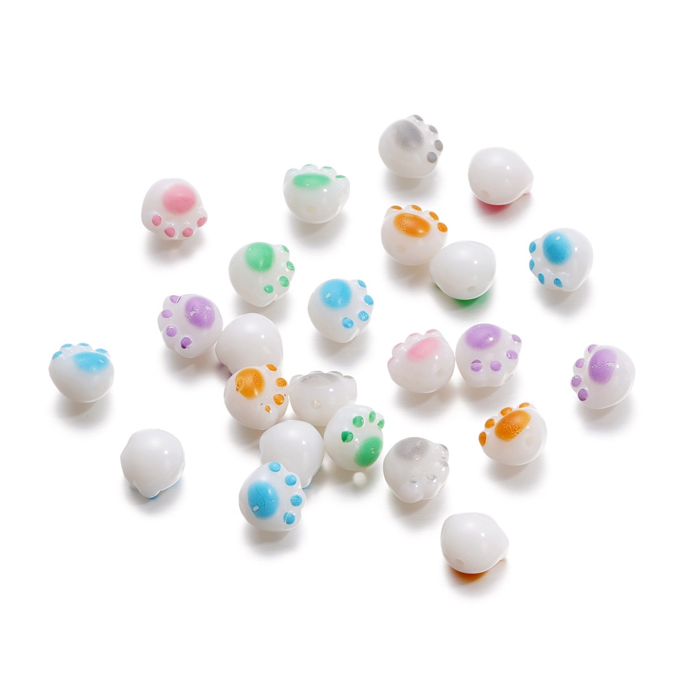 St.kunkka 10pcs 11 * 12mm Cat Claw Beads Acrylic Panda Claw Beads Cute ...