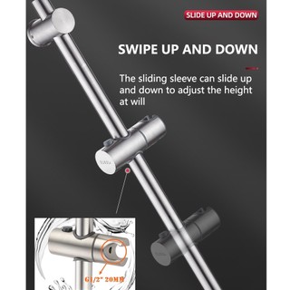 Shower Slide Bar Shower Head Holder Adjustable Shower Rail 304 ...