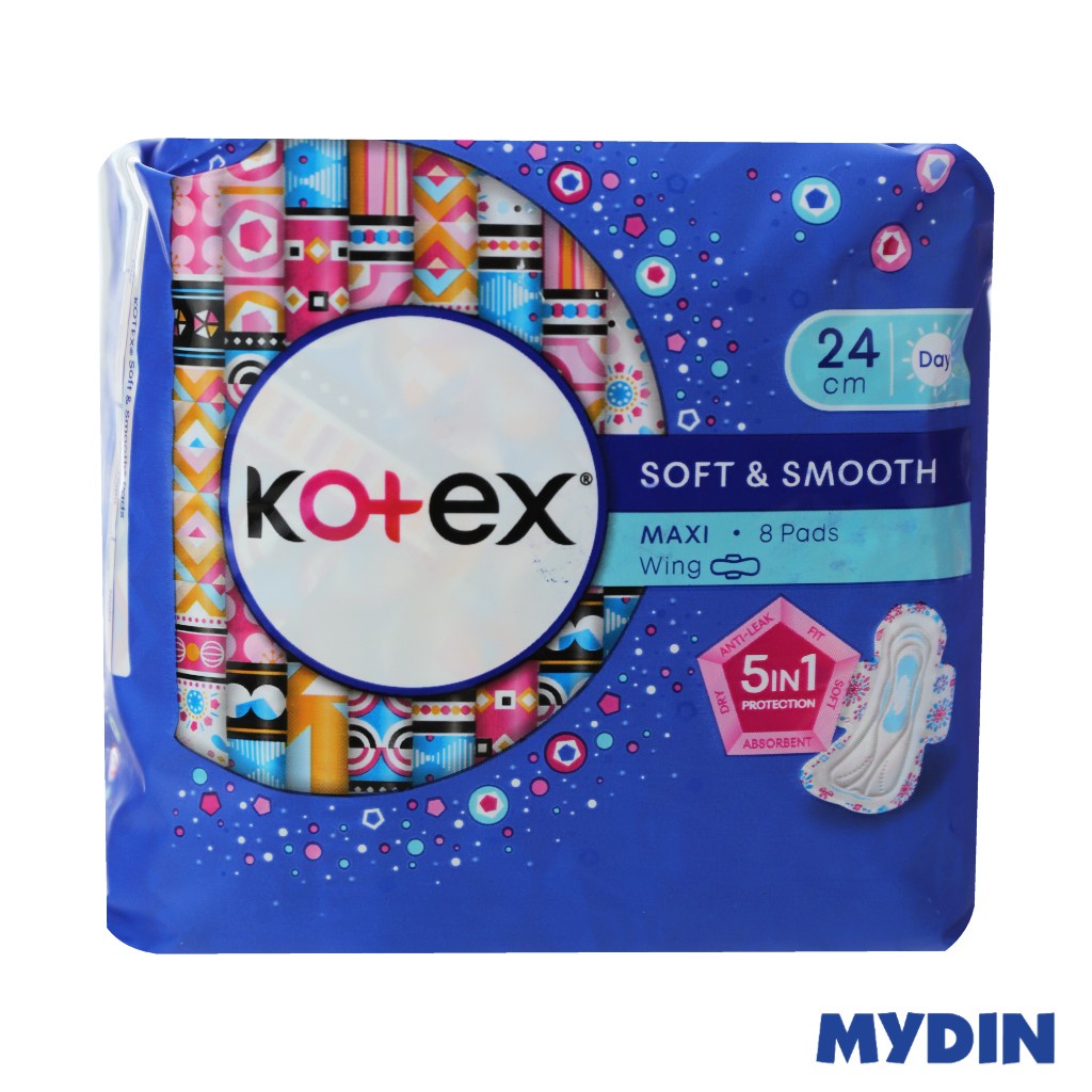Kotex Soft & Smooth Maxi Wing 24cm (8's) | Shopee Malaysia