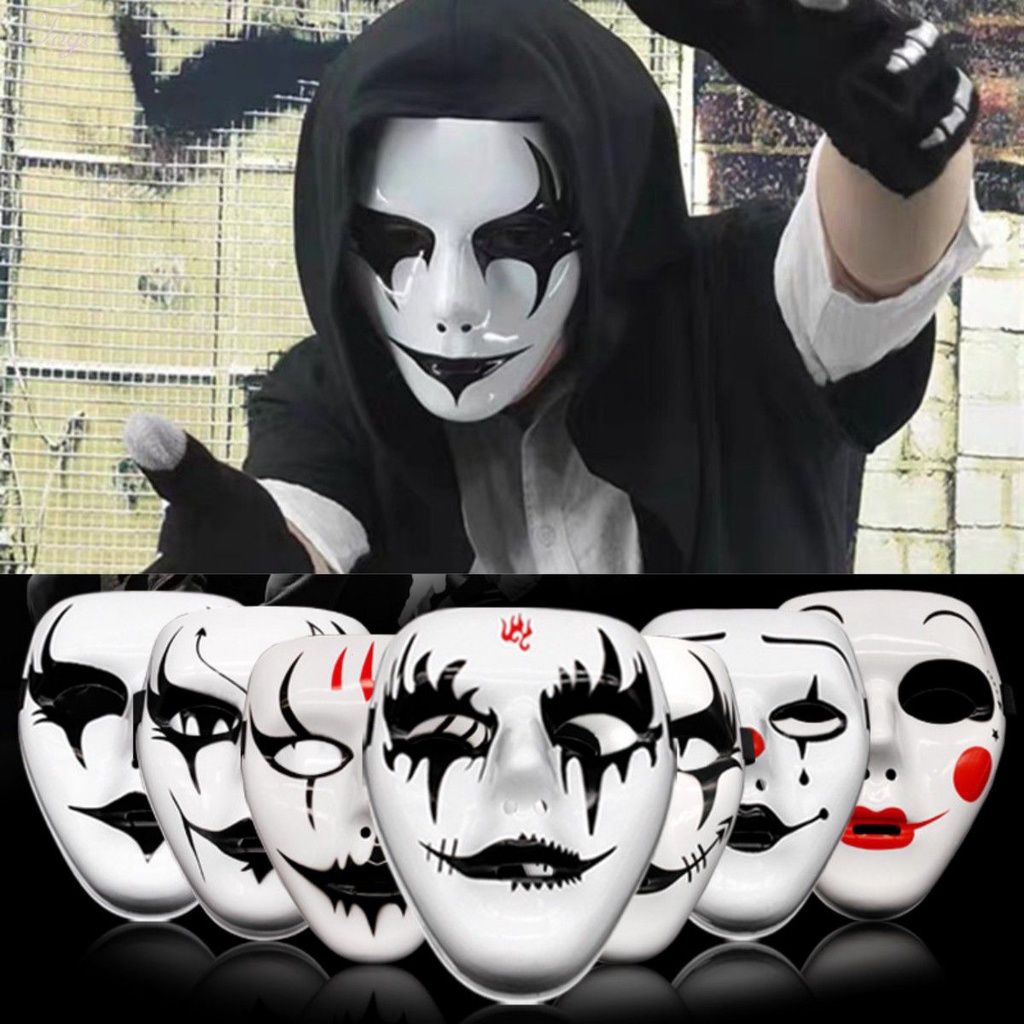 Halloween Full Face Mask PVC Hip Hop Adult Hand-painted High Quality ...