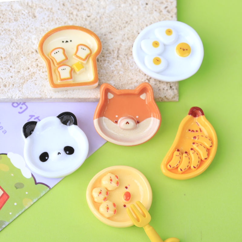 10pcs Cute Cartoon Panda Plate Food Plate Charms for DIY (2-110 ...