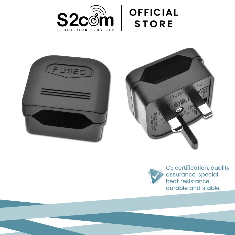 3 Pin UK to 2 Pin EU AC Universal Adapter Power Plug Travel Converter ...