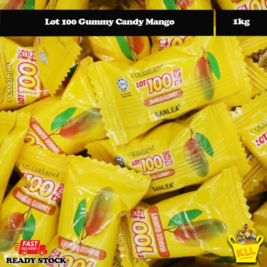 Lot 100 Gummy Candy Mango - 1kg | Shopee Malaysia