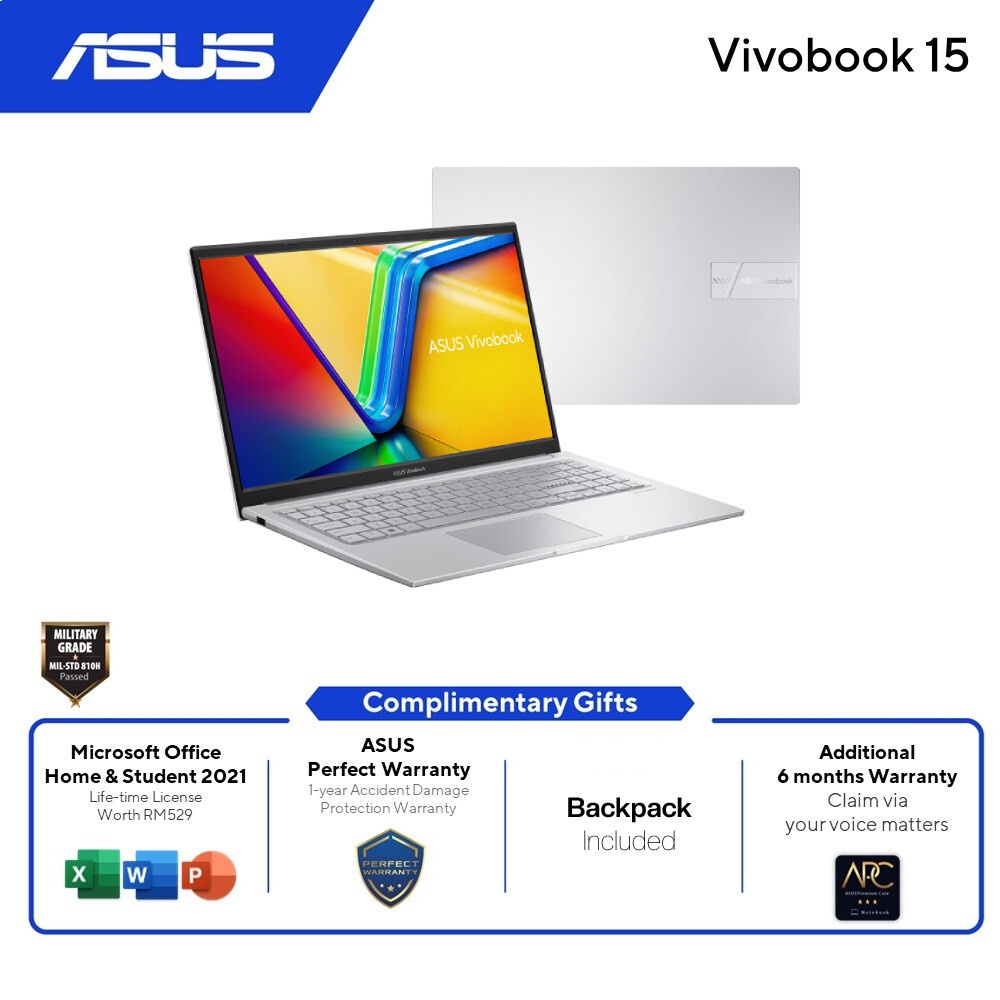 Asus VivoBook 15 A1504V-ABQ350WS Blue / A1504V-ABQ353WS Silver - 15.6 ...