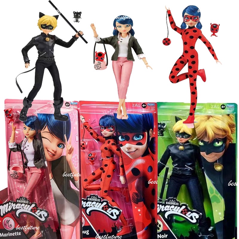 28cm Miraculous Le Film Cat Noir Ladybug Marinette Action Figure Model ...