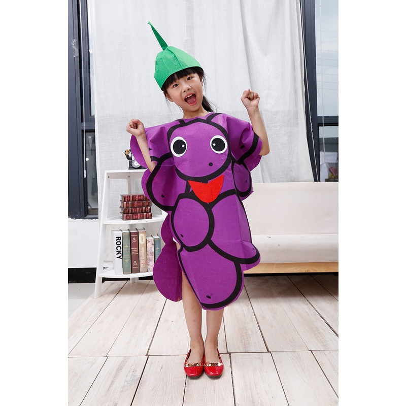 Adult&Kids halloweem Cosplay Costume Fruits and Vegetables Cartoon Perform Clothing School Stage ...