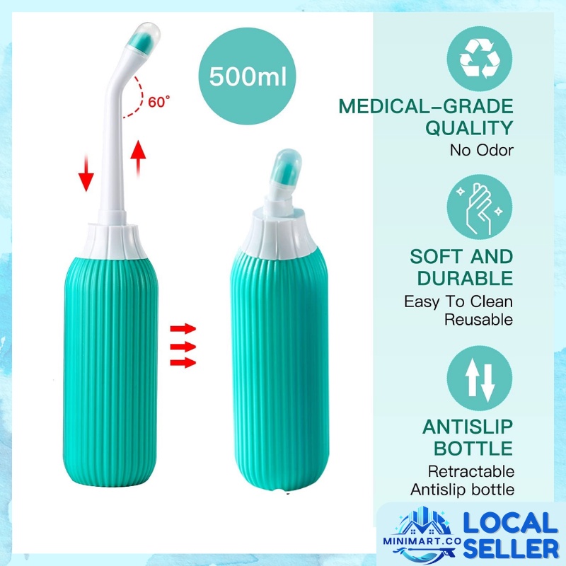 500ML Portable Bidet Spray Set Travel Hand Held Cleaner Maternity Hygiene Bottle Spray Washing ...