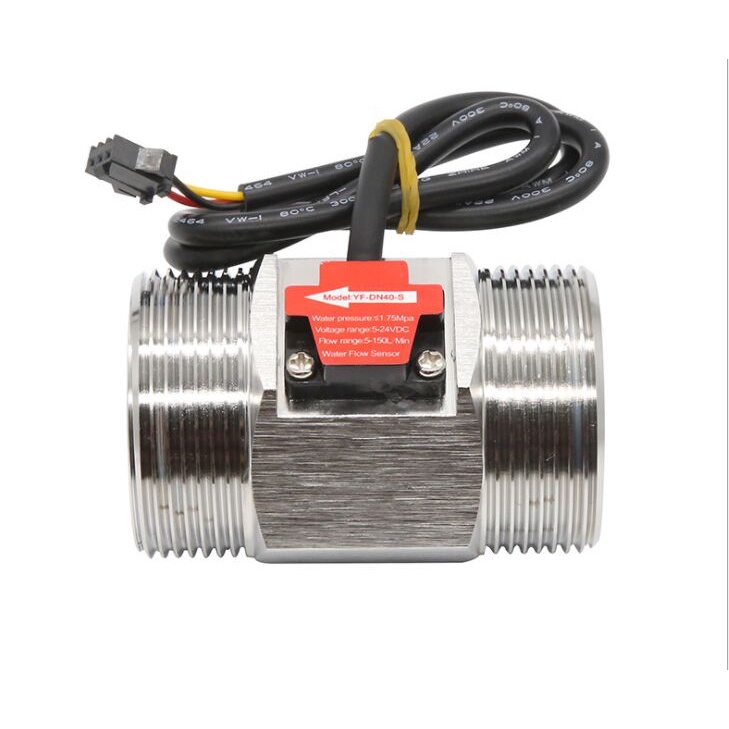 S304 5-150L/MIN DN40 Water Hall Turbine Flow Sensor Industry Meter 1.5 ...