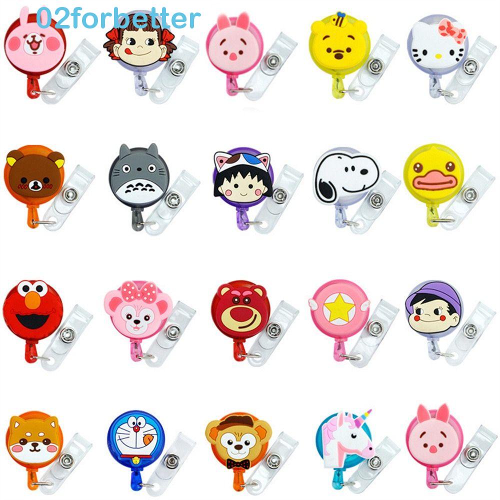 FORBETTER Retractable Badge Reel Cute Office Supplies Pikachu Name Tag ...