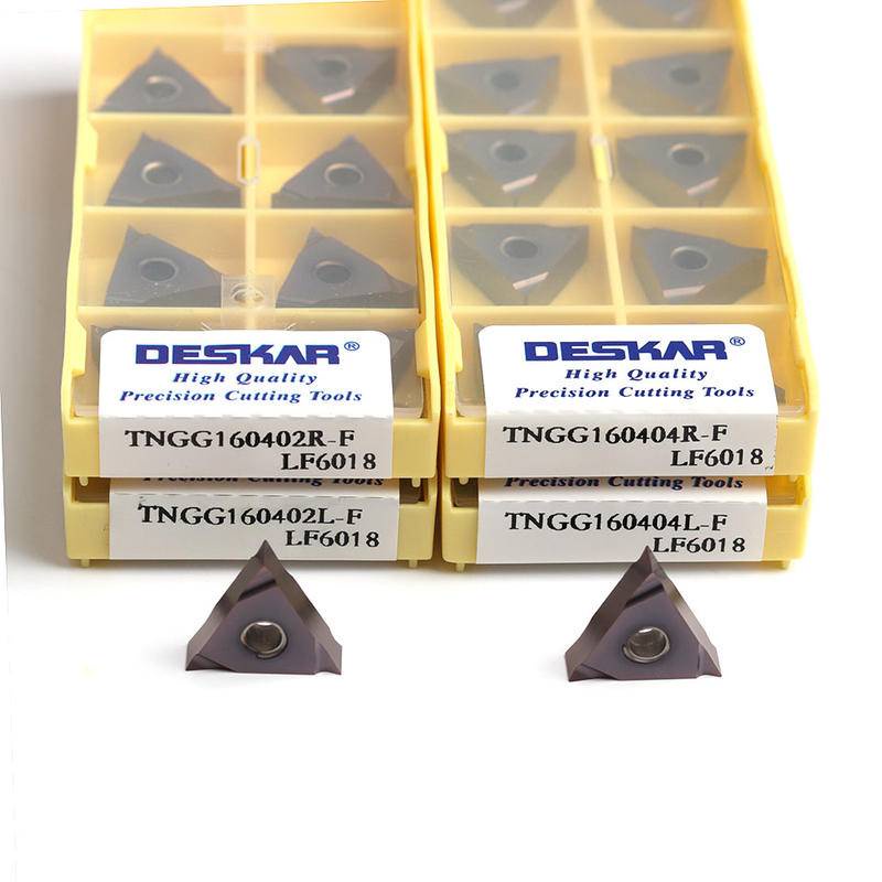 10pcs DESKAR TNGG160402 TNGG160404 L-F R-F LF6018 100% Original Carbon Insert CNC Lathe Cutting ...