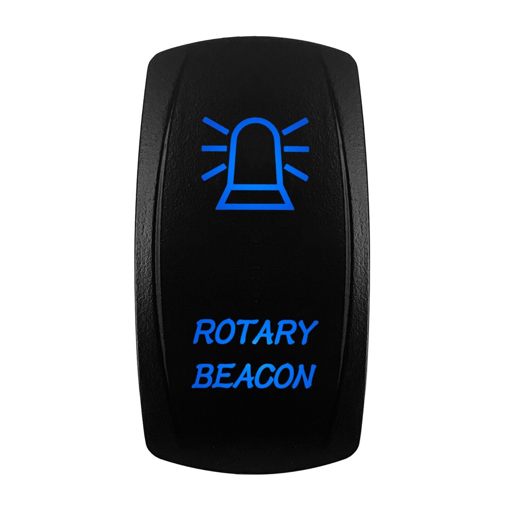 ROTARY BEACON Car Boat Blue Led 5 Pin Rocker Switch 12V 20A SPST ON OFF ...