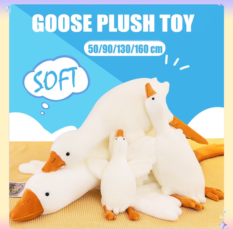 Goose Plush Toy Stuffed Toy Animal Doll Sleeping Pillow Big White Duck ...