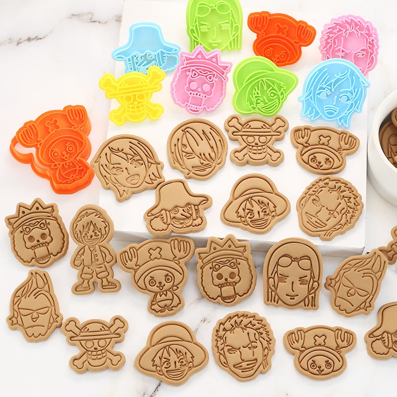 Cartoon One Piece Biscuit Mold Cookie Cutter Luffy Chopper 3D Cartoon ...
