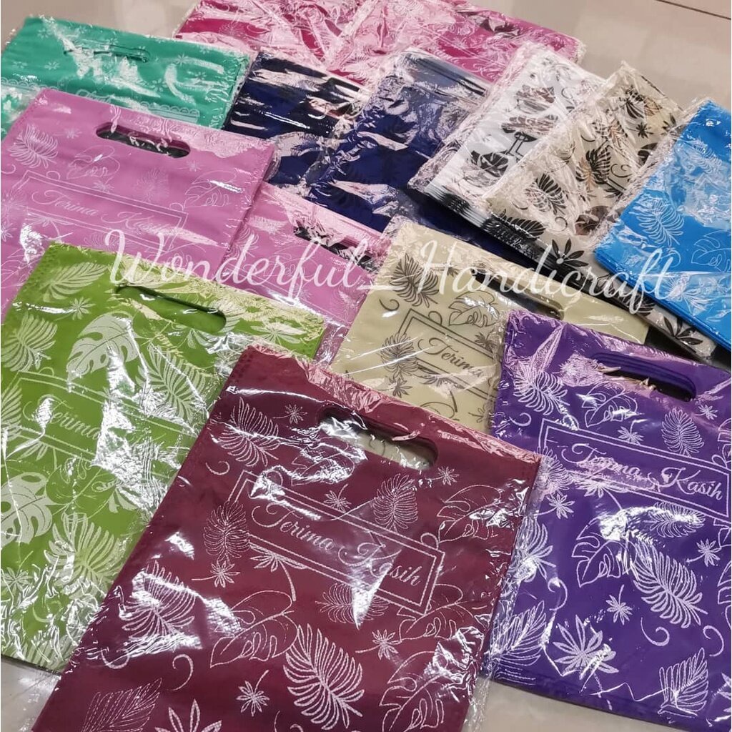 100pcs Beg Kain Beg Goodies Non-Woven Bag Beg Goodies Murah Gift Bag ...