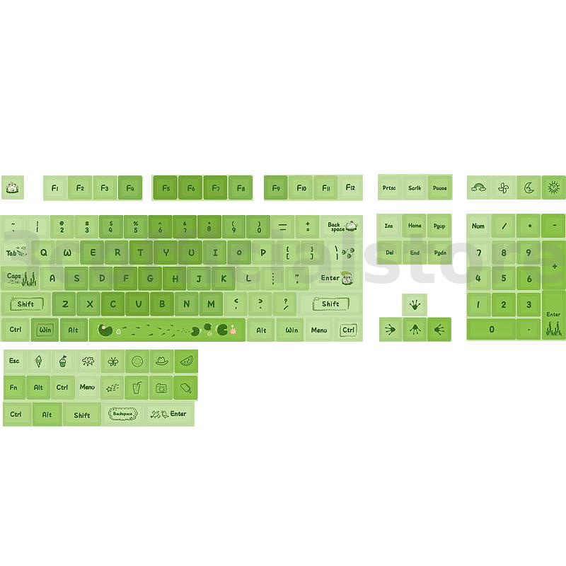 Matcha Mint Green Mechanical Keyboard XDA Profile Keycap Set 127-key ...