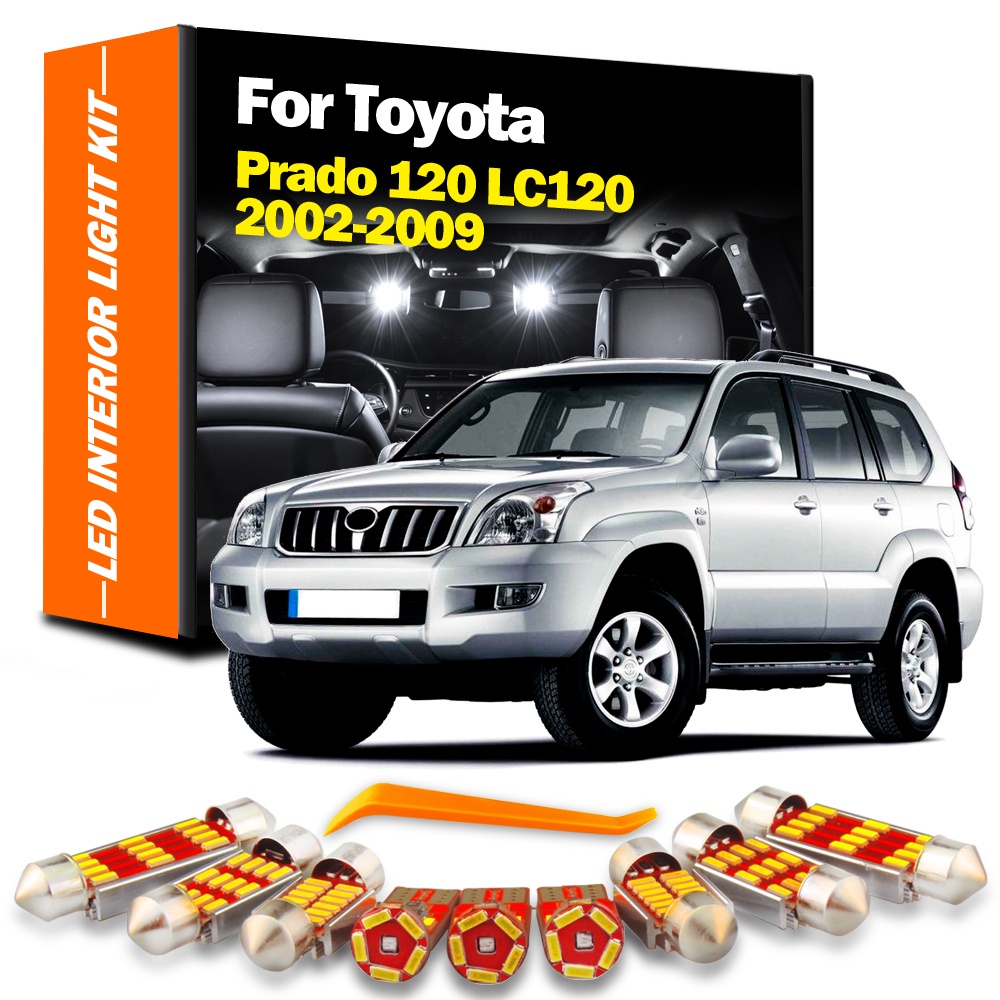16Pcs Canbus LED Interior Dome Map Reading Door Light Kit For Toyota ...