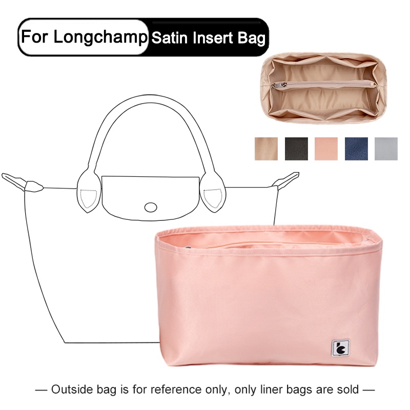 EverToner For Longchamp High Quality Satin Insert Organizer With Zipper ...