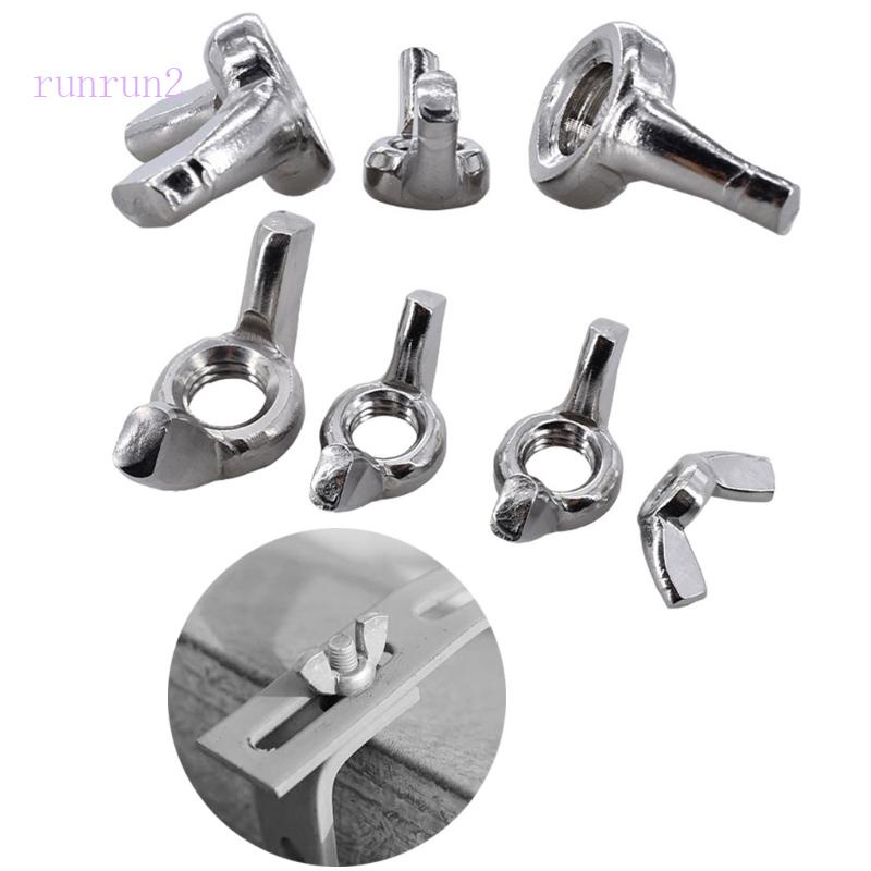 RUN 20 Pcs Hand Twist Tighten Ear Wingnuts Stainless Steel Wing Nuts ...
