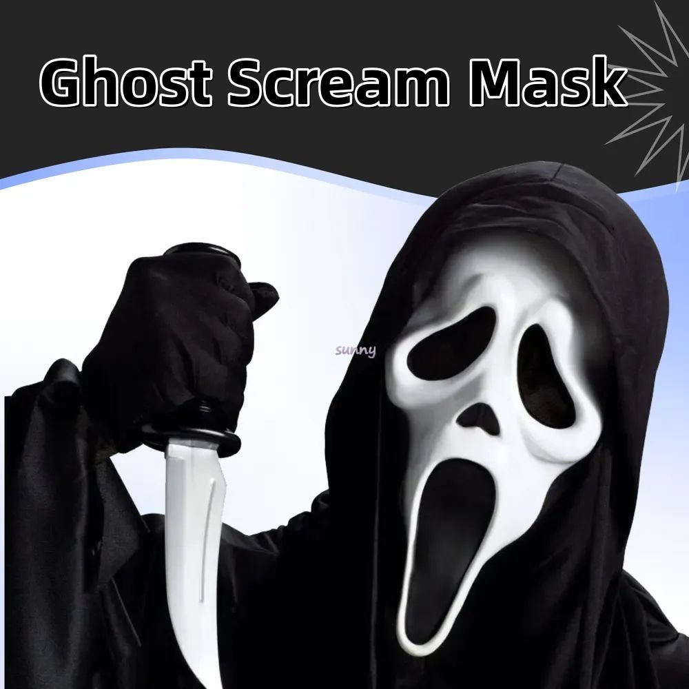 Halloween Festival Ghost Scream Mask Party Scream Series Ghost Props ...