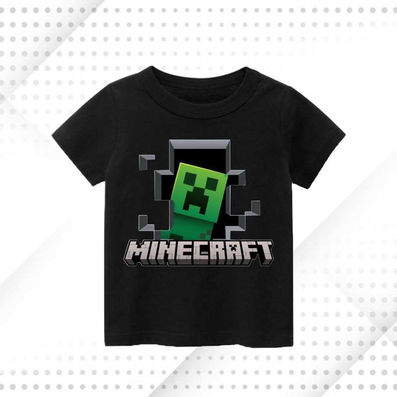 Minecraft creeper cotton kids t-shirt / baju cotton budak lelaki ...