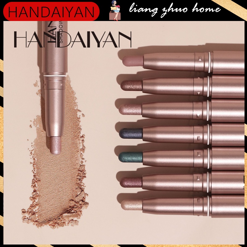 HANDAIYAN 10 Color Double End Glitter Eye Shadow Stick Pencil Eyeshadow ...