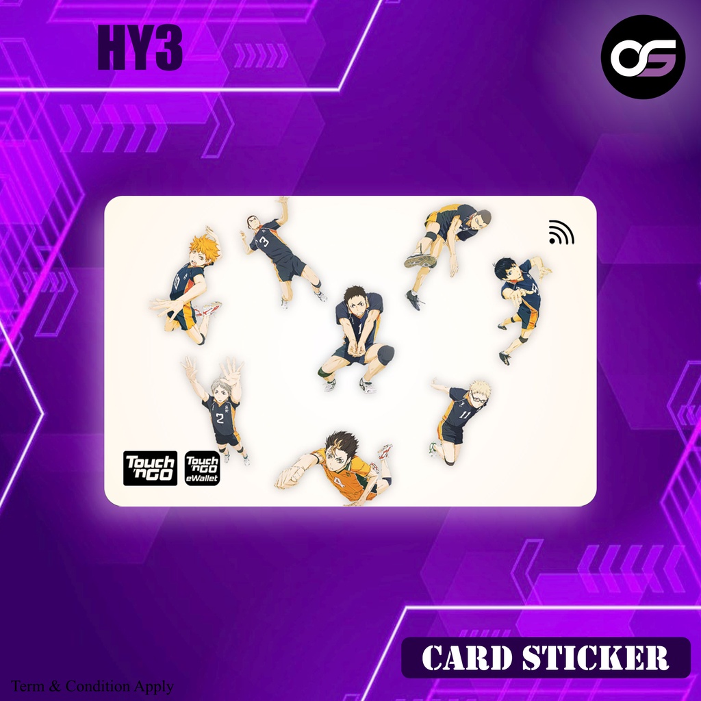 Haikyuu (Series 1)- Touch n Go NFC Sticker Skin Cover (Waterproof, High ...