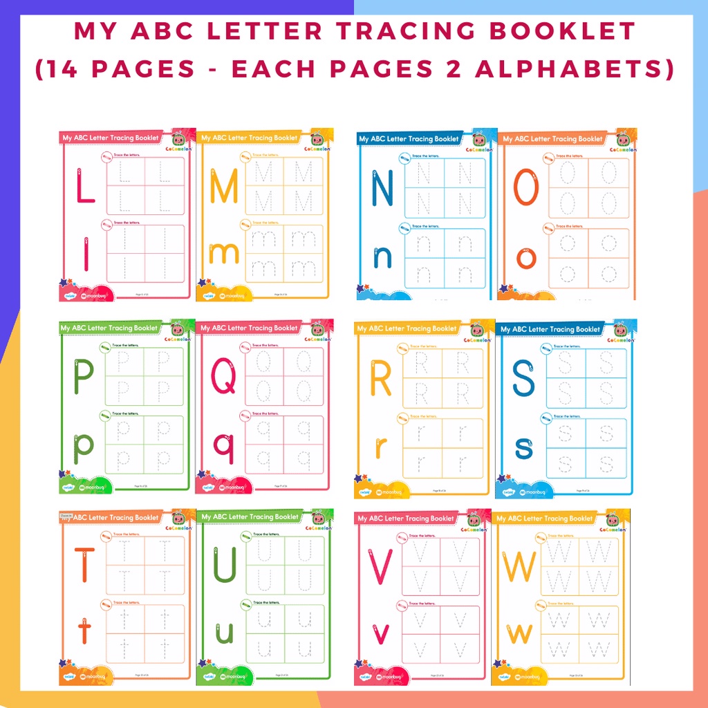 Little Cuttie Laminated Letter Tracing A-Z Alphabet Practise Montessori ...