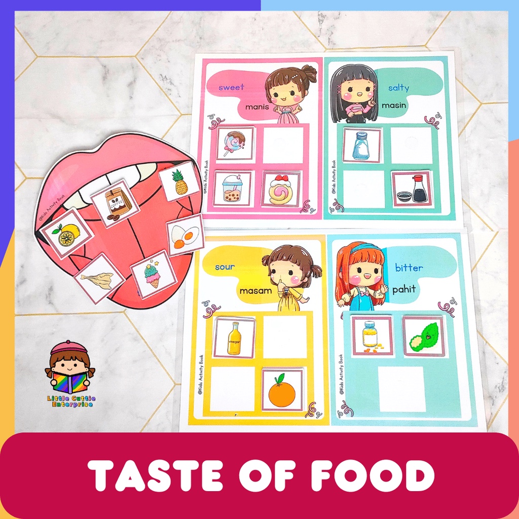 Montessori Busy Book – Sense of Taste | Buku Interaktif Deria Perasa ...