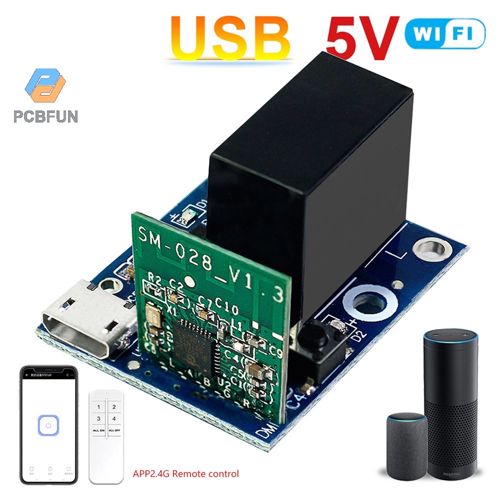 Pcbfun Ewelink Intelligent Dc5v Wifi Switch Wireless Relay Module ...