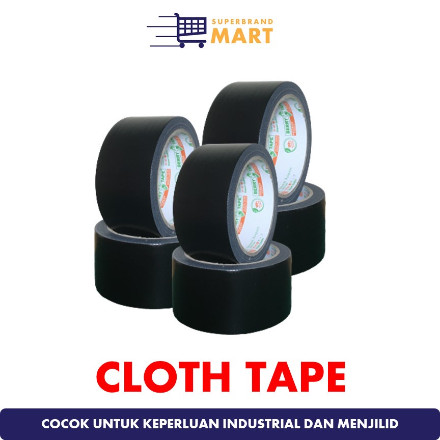 HITAM Insulation Duct Tape Black Cloth Tape Super Adhesive 48mm 2 Inch ...