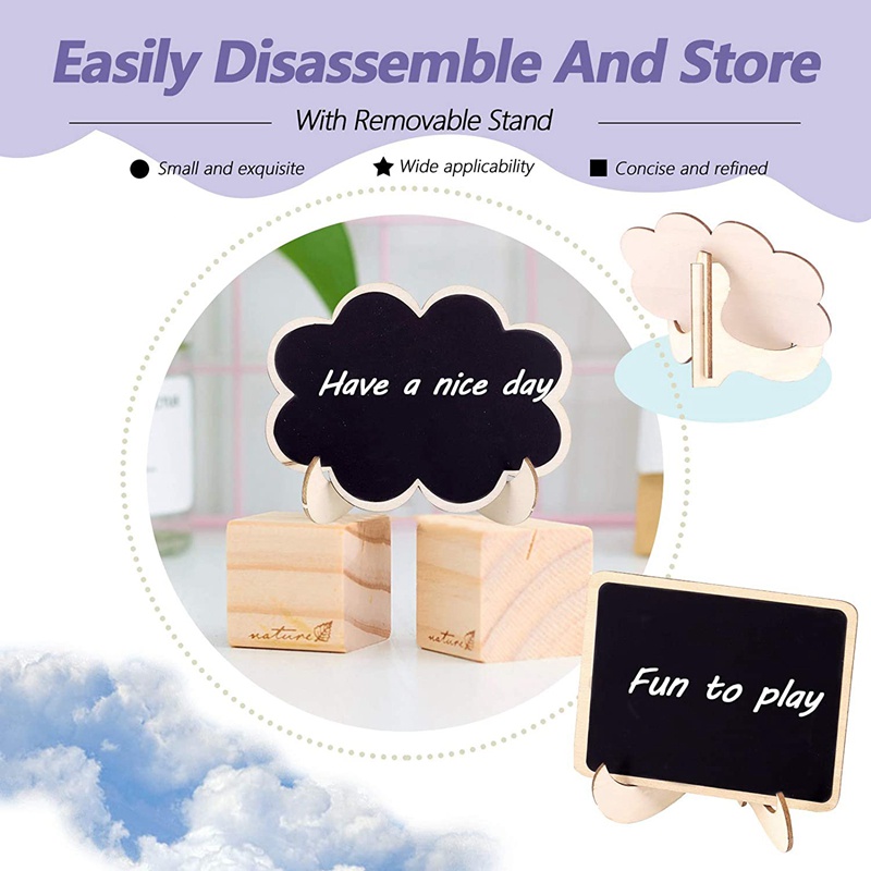 30Pcs Chalkboard Sign Food Labels for Buffet, Wooden Small Chalk Board ...